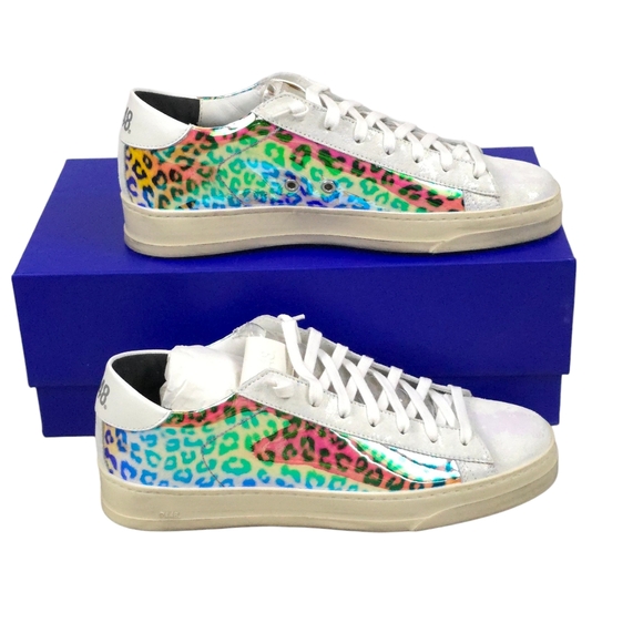 P448 | Shoes | P448 Jack Leopard Print Hologram Low Top Sneakers ...